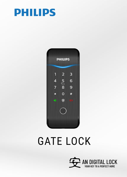 Bundle C2: Philips Easykey Alpha Door Lock + Philips Easykey 5100-K Ga ...
